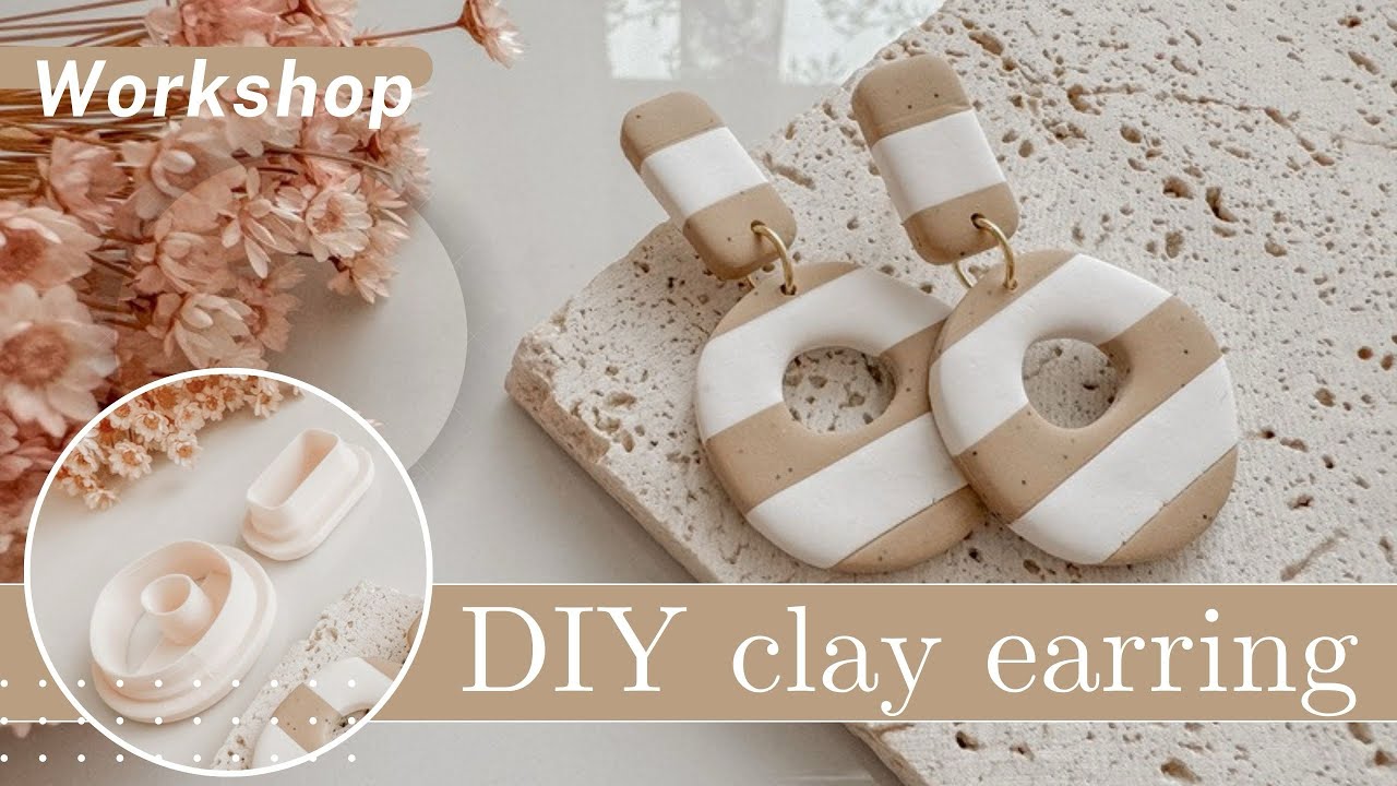 Polymerclay earrings workshop, maak samen met mij deze polymeerklei oorbellen! - YouTube