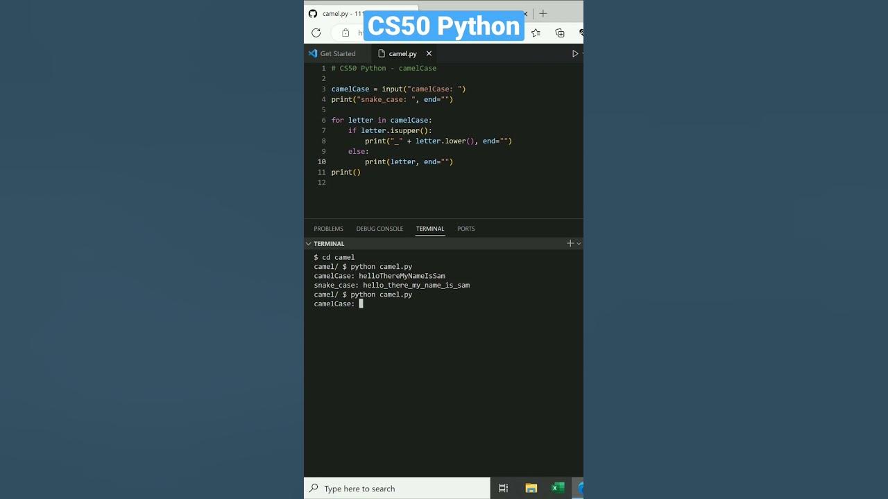 Python Beginner Project Cs50 Pythonforbeginners Pythonprogramming Pythontutorial