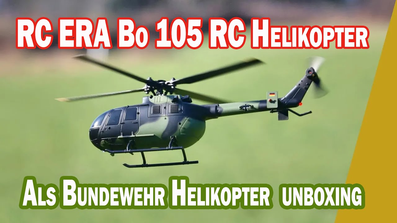 Die RC Helikopter Bo 105 im Camoflagelook von RC ERA - sehr cooler Heli ...