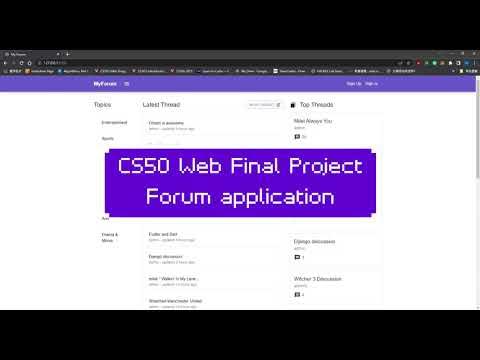 CS50 Web Final Project demonstration - YouTube