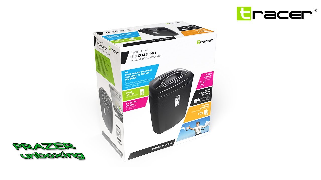 Niszczarka Tracer Cutter TRX-119 - unboxing - YouTube