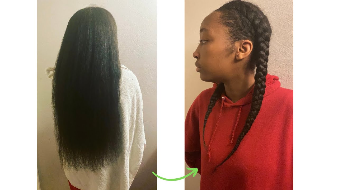 Braiding Long Thick Natural Hair | 35+ Inches - YouTube