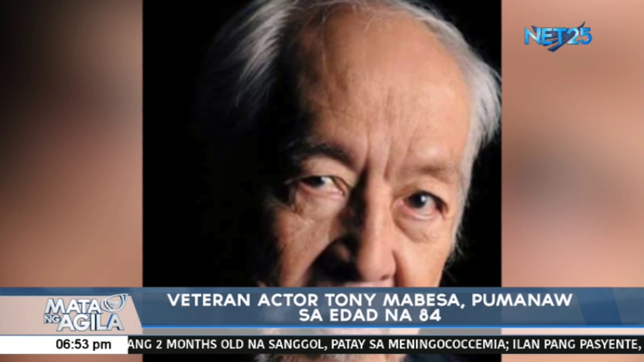 Veteran actor Tony Mabesa, pumanaw sa edad na 84 - YouTube