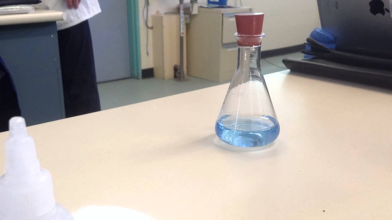 Methylene Blue indicator with potassium hydroxide and sugar effect ...
