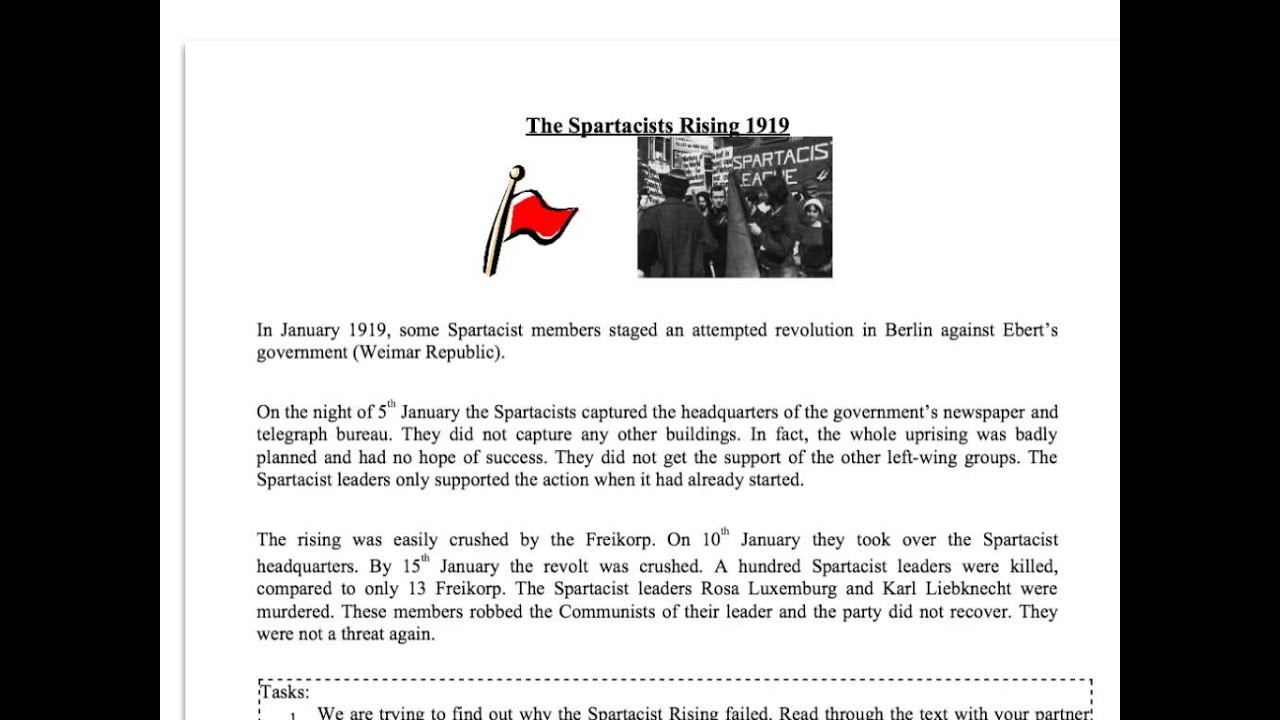 The 1919 Spartacist Putsch - YouTube