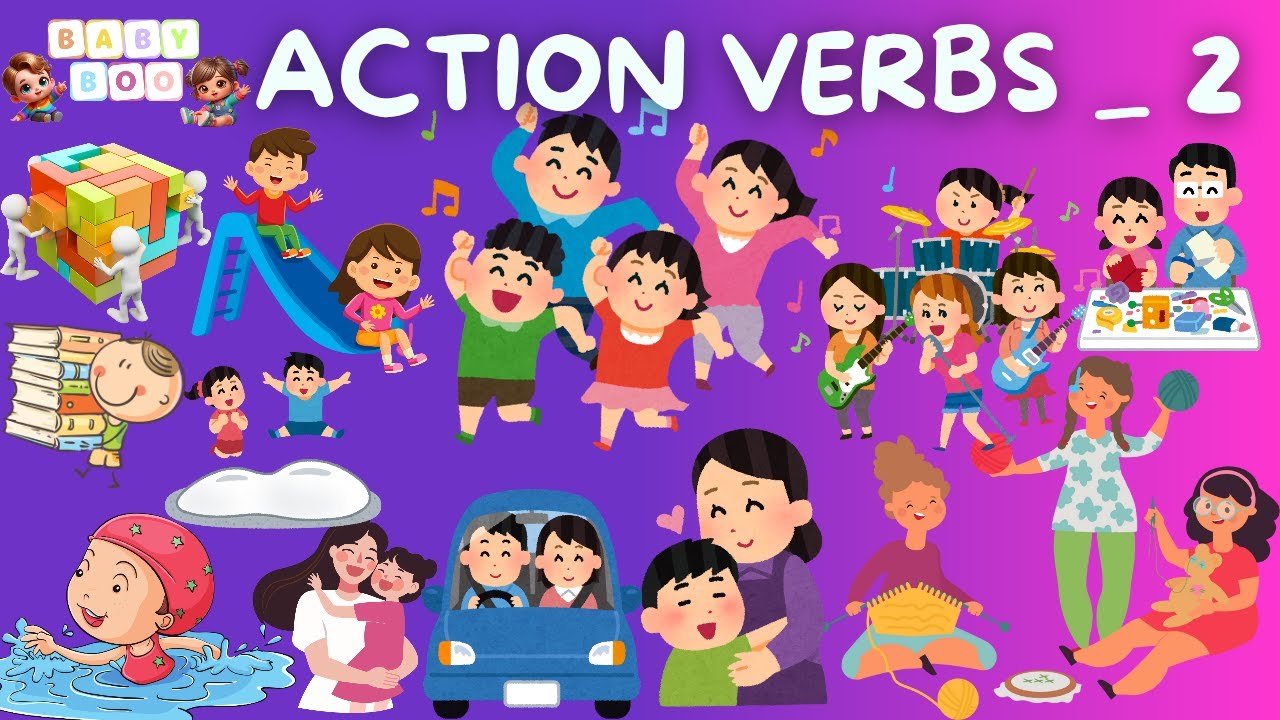 Action Verbs Part 2 | Learn English | Educational Video for Kids ...