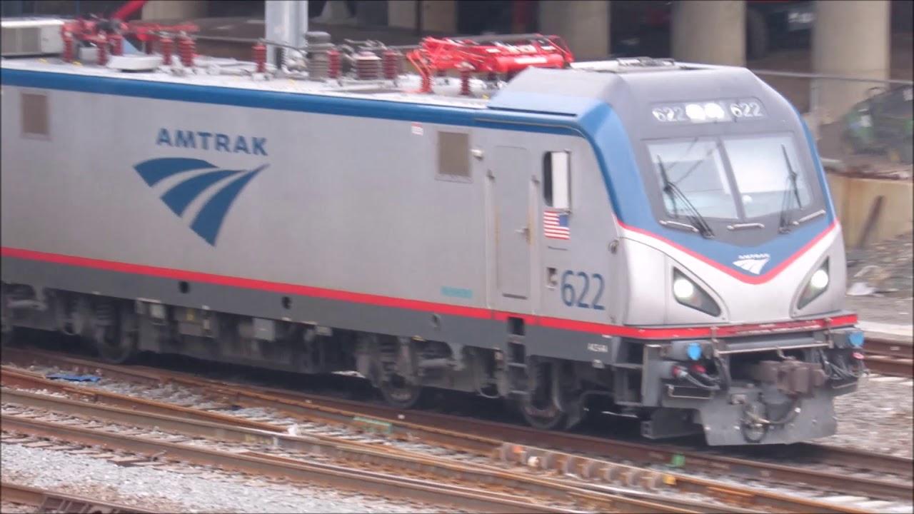 HD1080p! RARE Amtrak Northeast Regional train #93 w/ Horizon coach & 2 ...