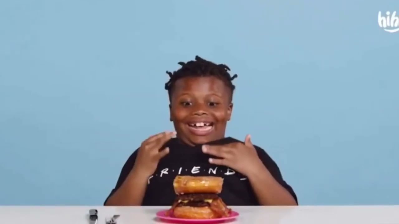 Kid laughing at Burger Meme - YouTube
