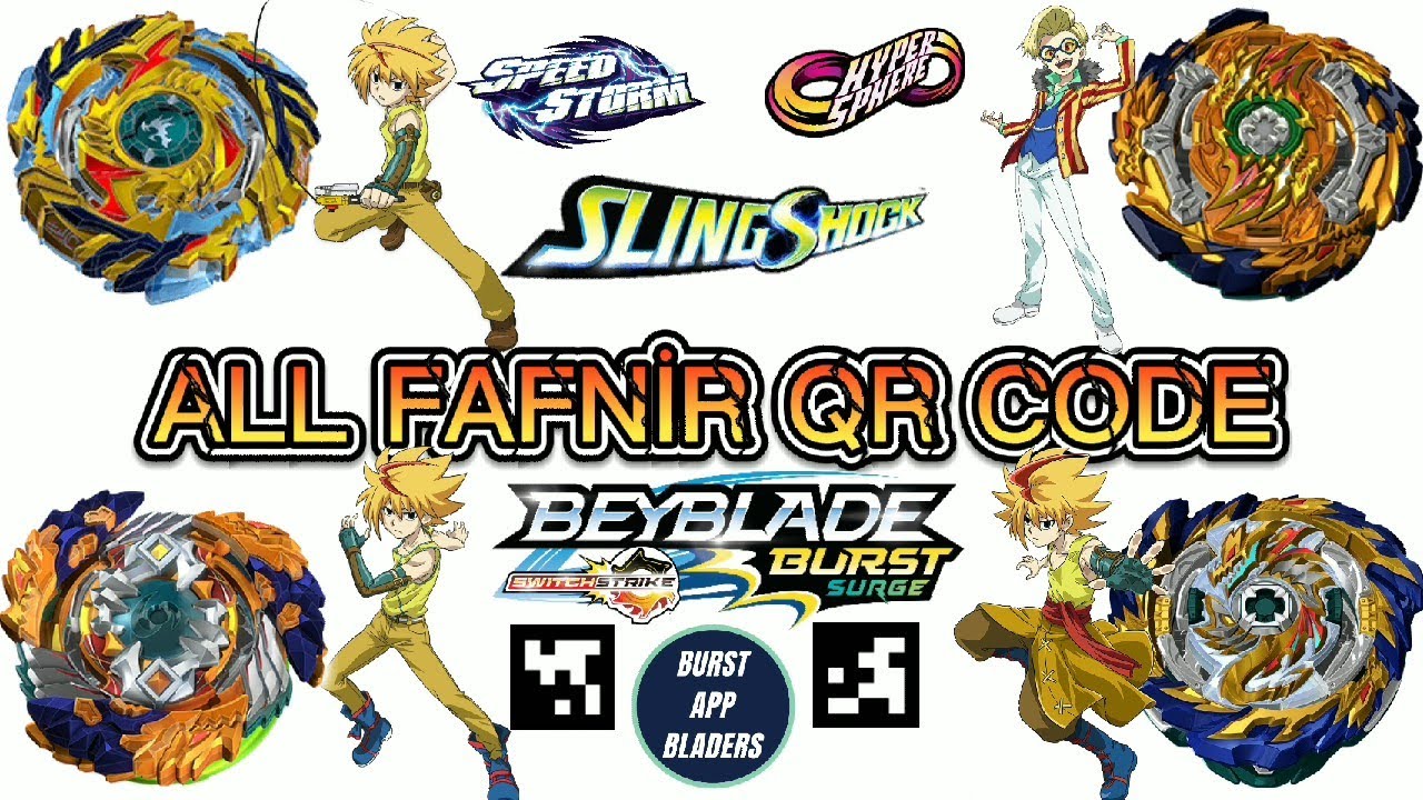 All FAFNİR Qr Code - Beyblade Burst Surge App - YouTube