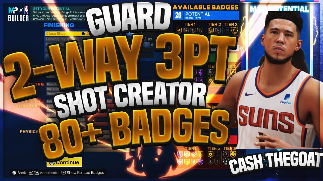 THE 2-WAY 3PT SHOT CREATOR BUILD!! 84 BADGES & GOLD CLAMPS!! NBA 2K23 ...