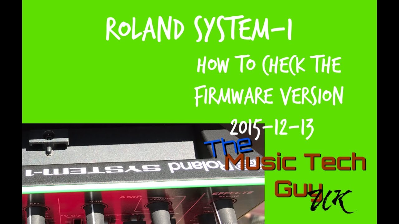 Roland System-1 - How to check the Firmware version - 2015-12-13 - YouTube