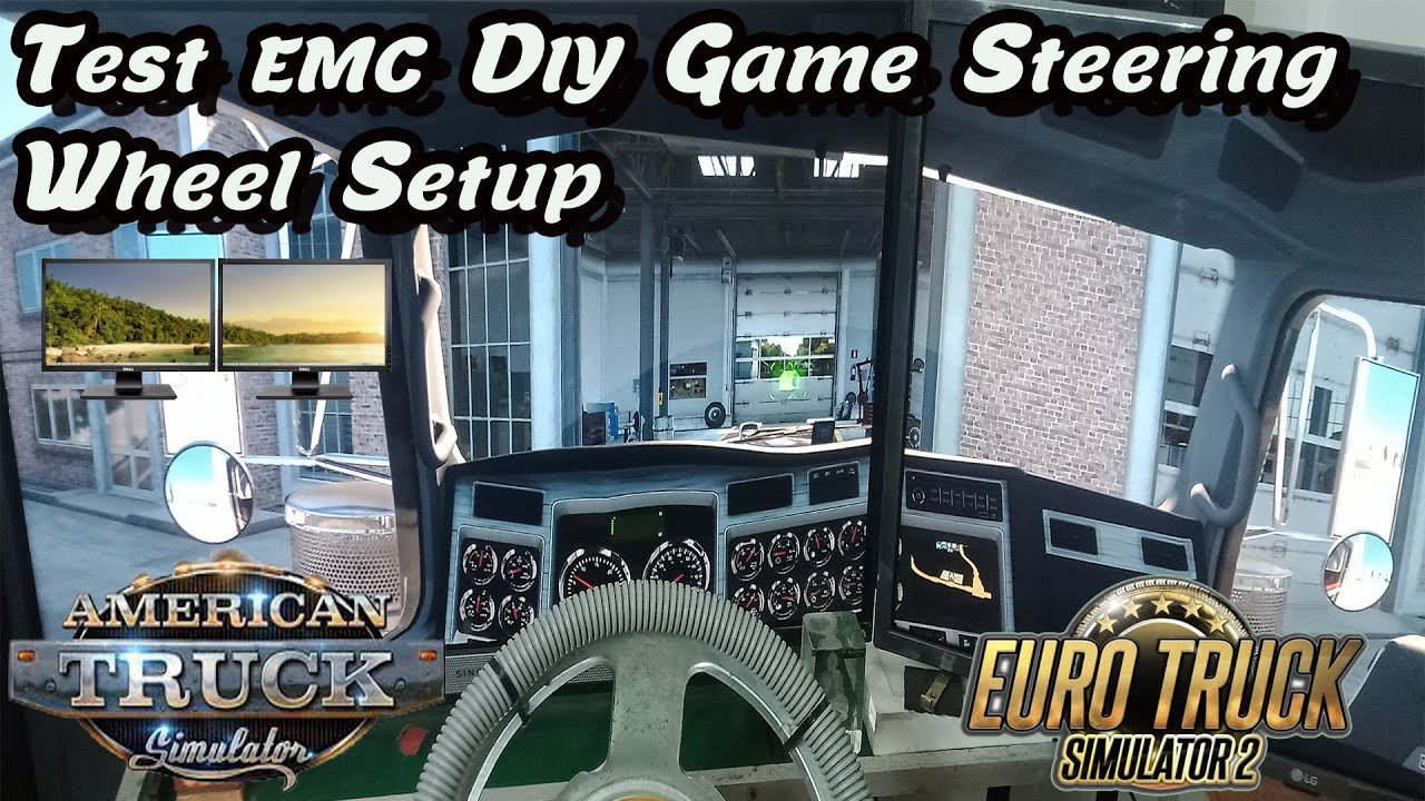 Test EMC Diy Game Steering Wheel Setup ATS - YouTube