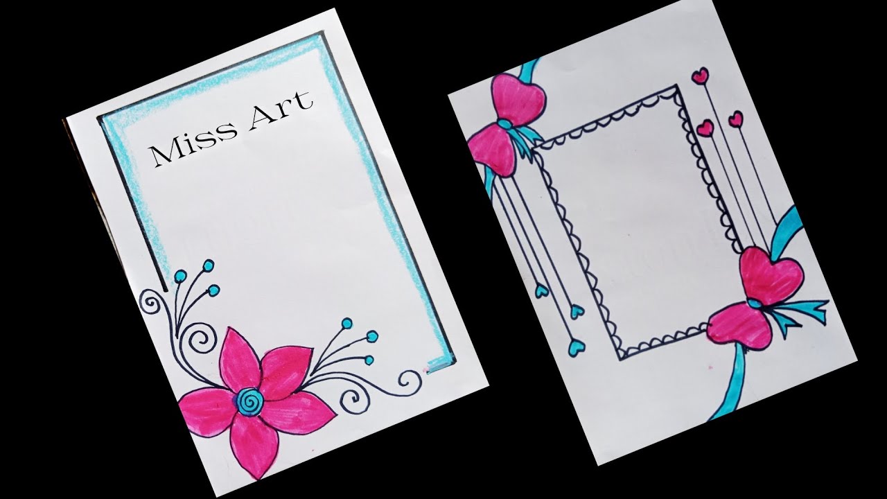 Border design for project/ Border design on paper 📜/assignment front ...