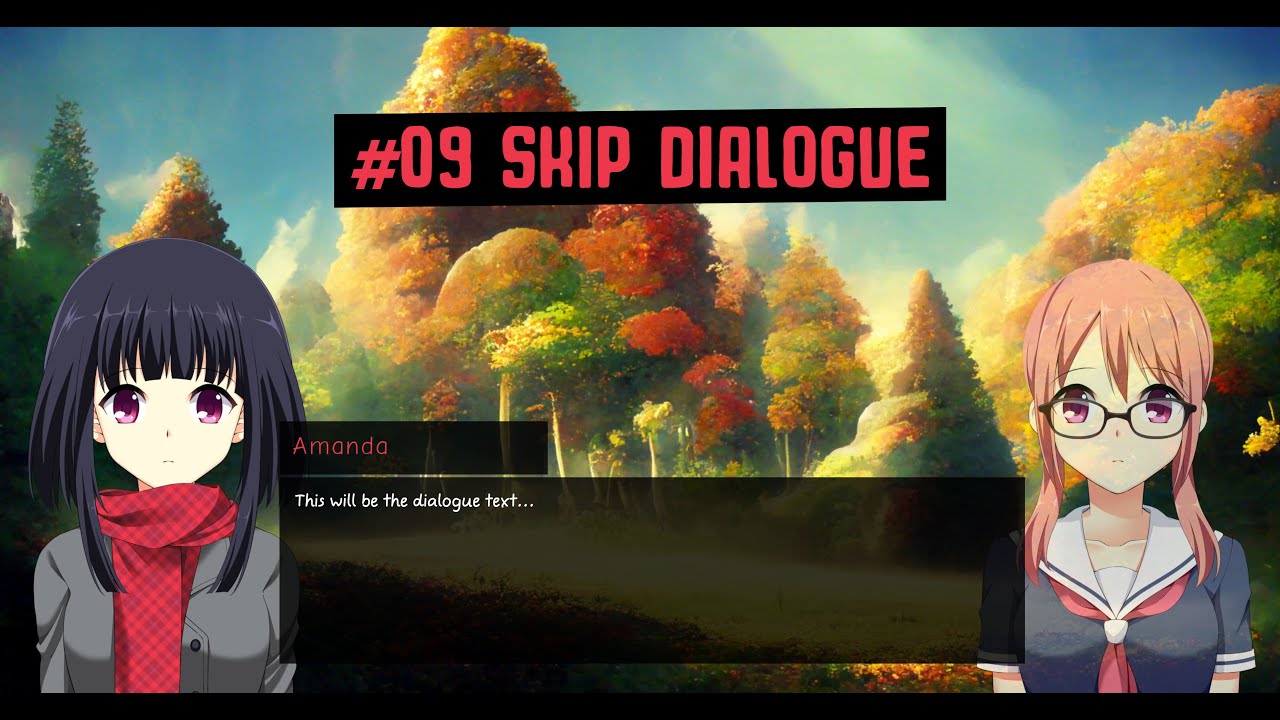 Create a Visual Novel from Scratch in Unreal Engine 5 - #09 - Skip ...