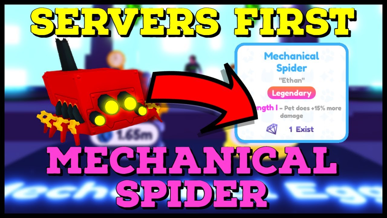 I got the FIRST MECHANICAL SPIDER in Pet Simulator X | Roblox FaZmash ...