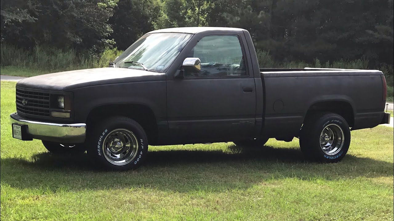 New Wheels On The OBS Chevy! - YouTube