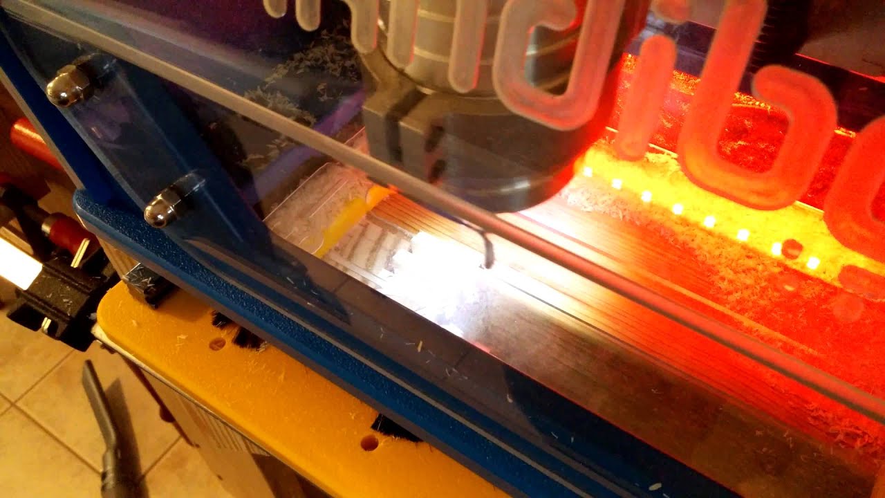 a computer cutting wood box joints (ShopBot Handibot CNC router) - YouTube