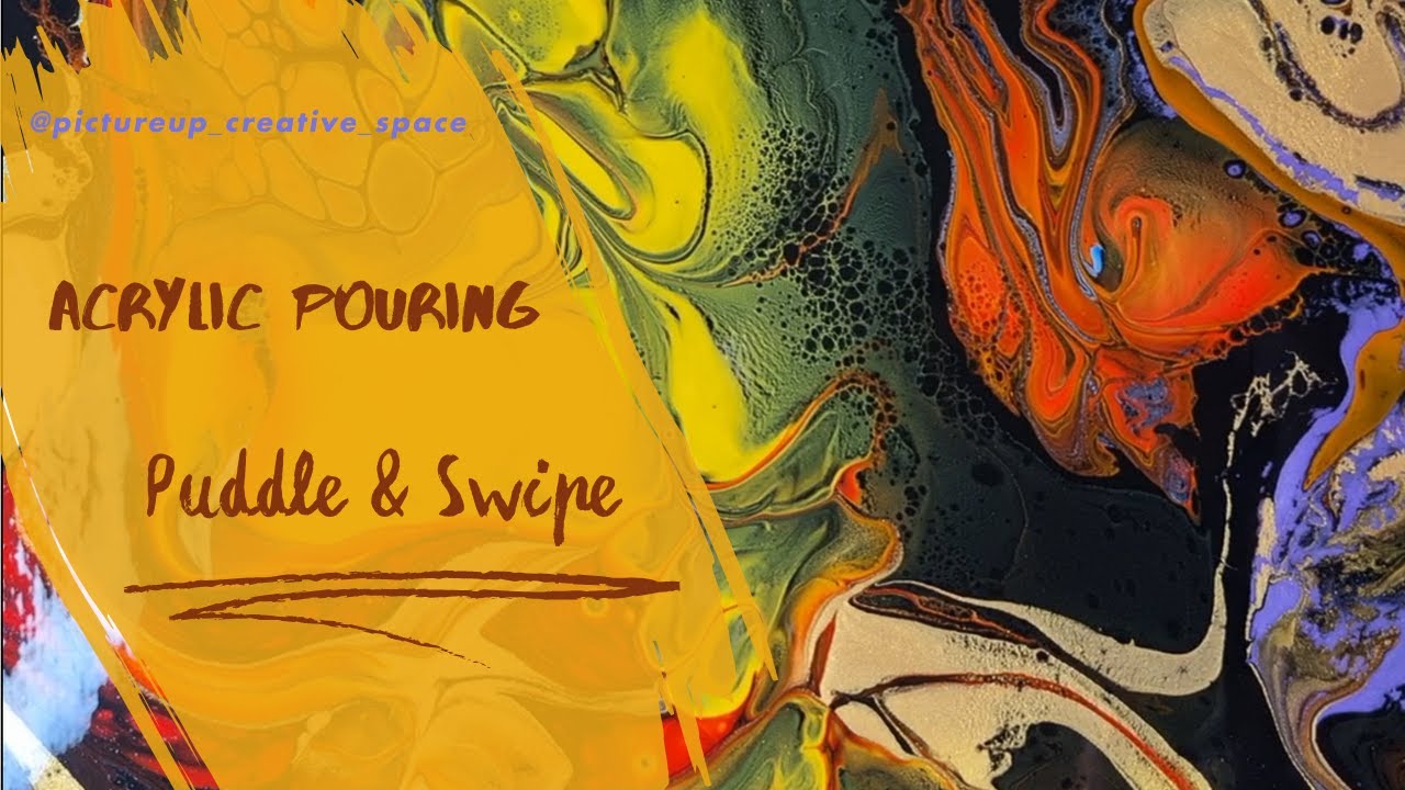 BLACK BASE - PUDDLE POUR & SWIPE - easy to do for BEGINNERS - YouTube