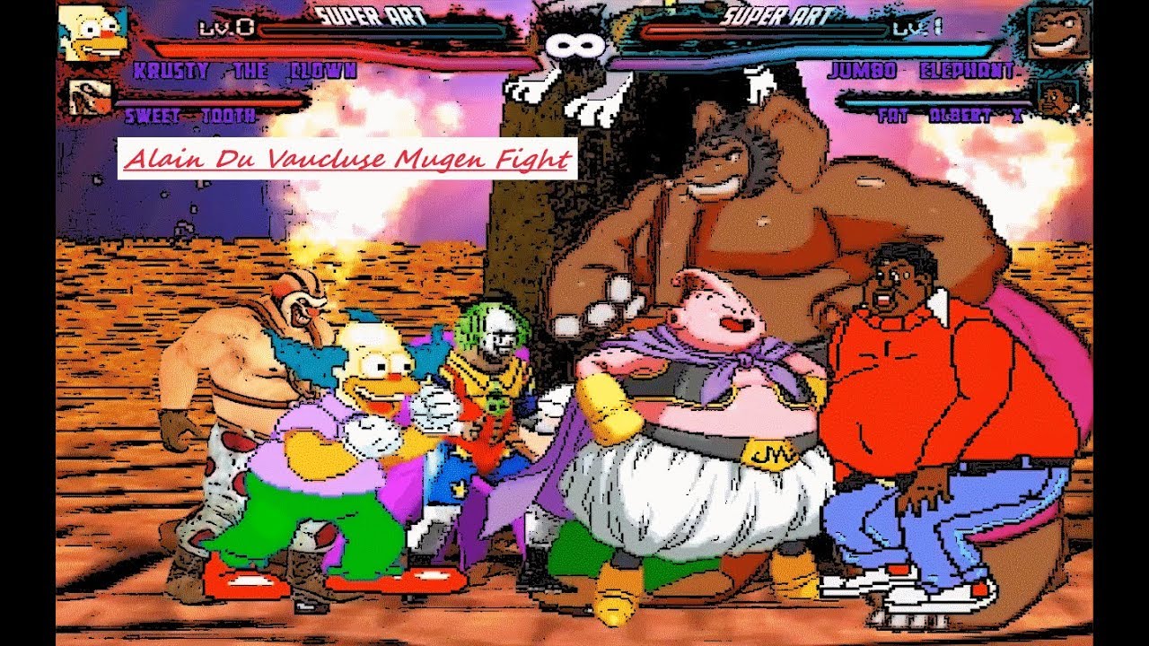 Mugen : Team Clown Vs Team Fat (Request) - YouTube