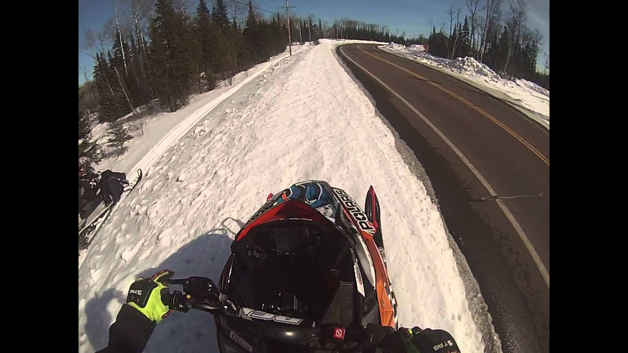 Snowmobile river run(12) - YouTube