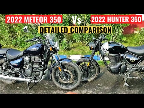 2022 Royal Enfield Hunter 350 Vs Royal Enfield Meteor 350 Detailed ...