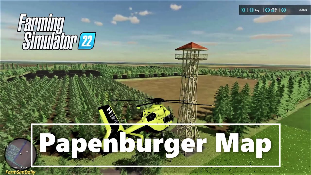 FS22 new 4Fold Map | Papenburger Map Helicopter Travel | #LS22 - YouTube