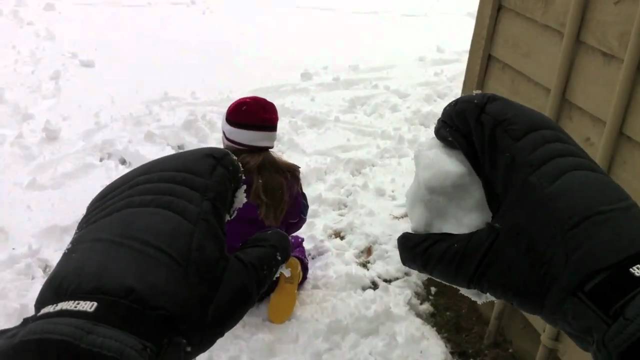 Real-life First person snowball thrower - YouTube