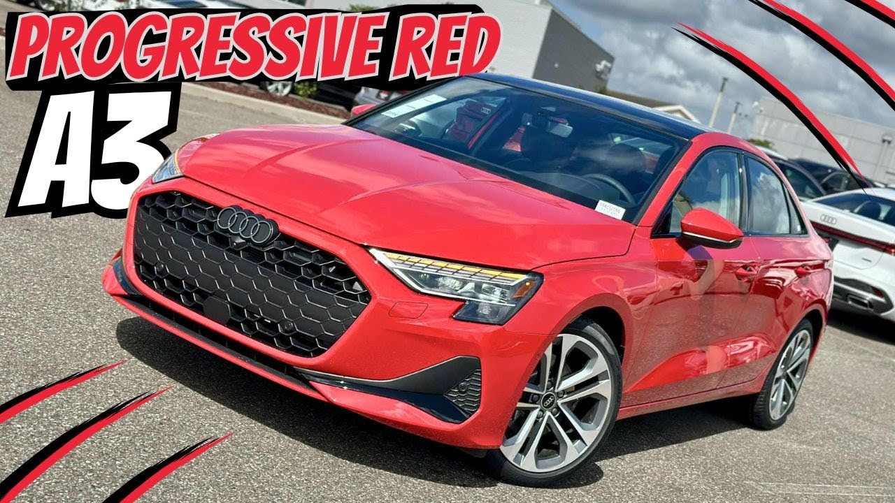 2025 Audi A3 Premium Plus Gets Red Hot Paint, Blacked Out Accent and ...