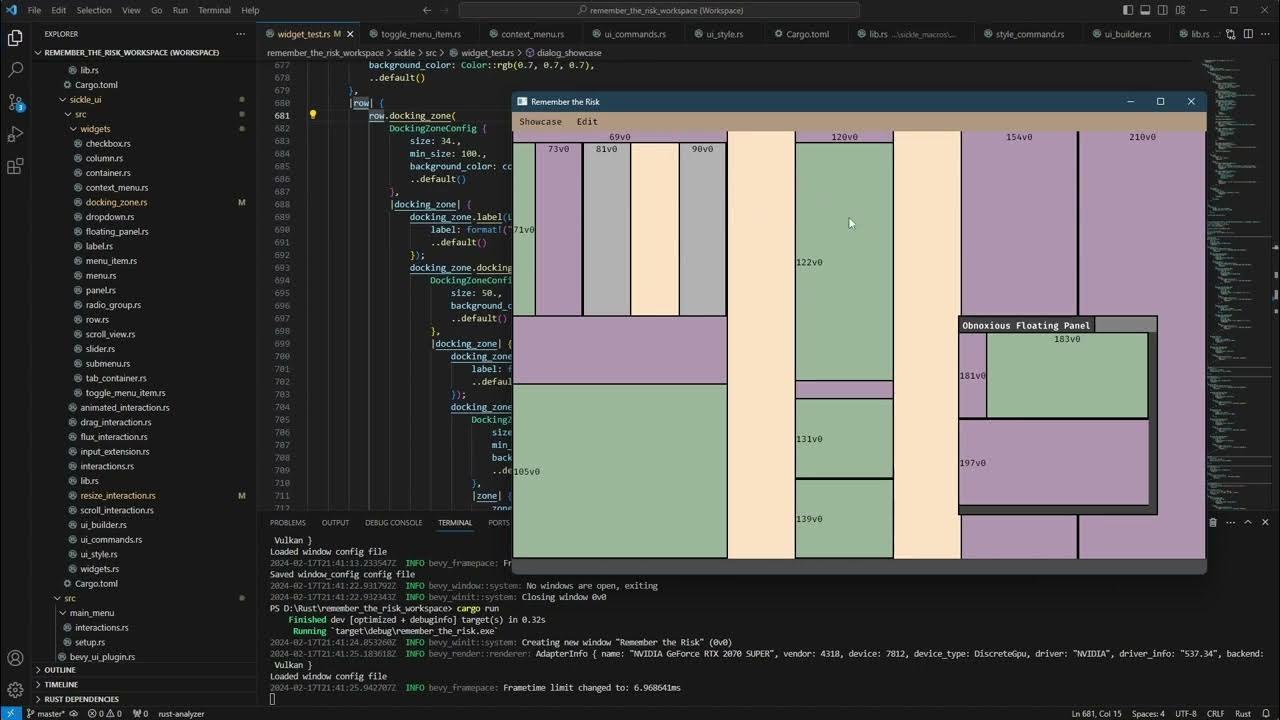 Devlog #11 - Bevy UI Widget Library - Part 6 - Docking Zones - YouTube