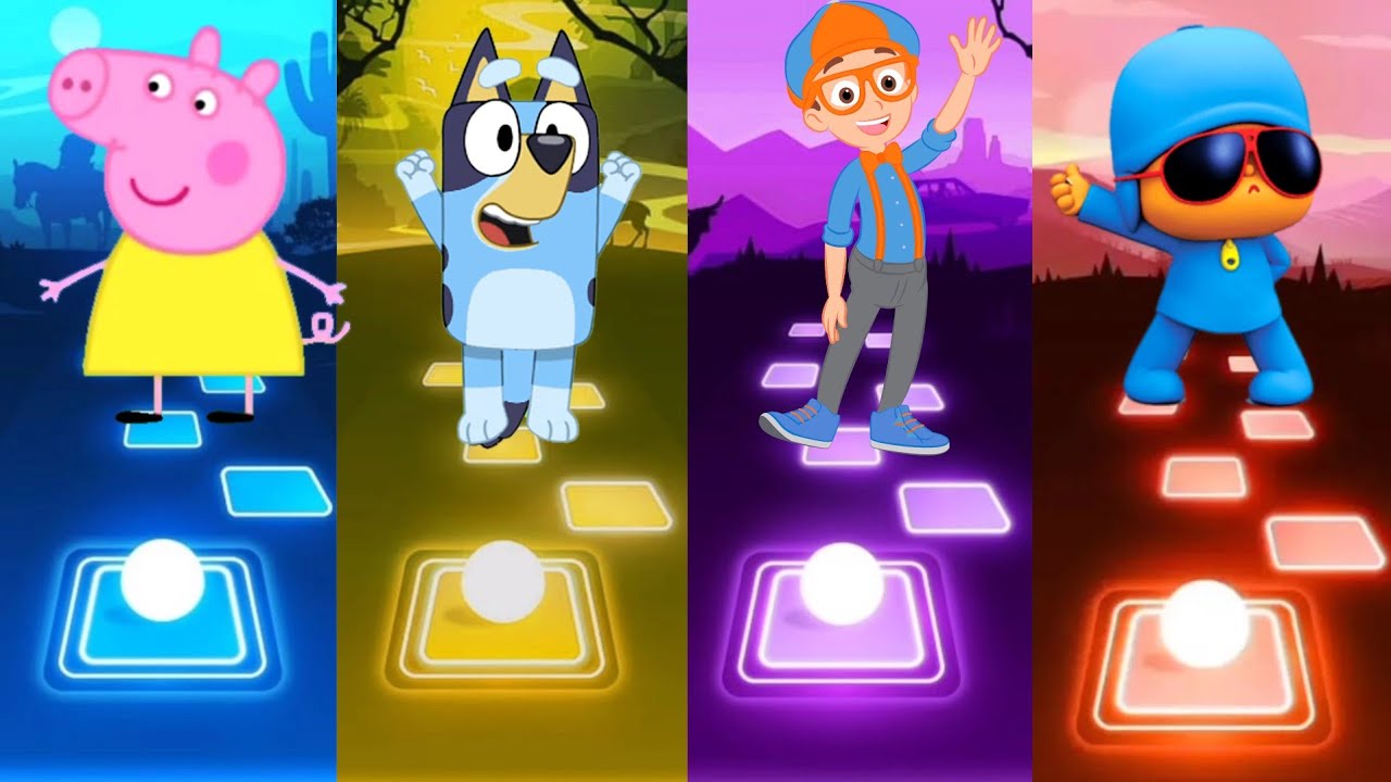 Peppa pig 🆚 Bluey Bingo Blippi 🆚 Pocoyo Who Is Best 🎯😎 - YouTube