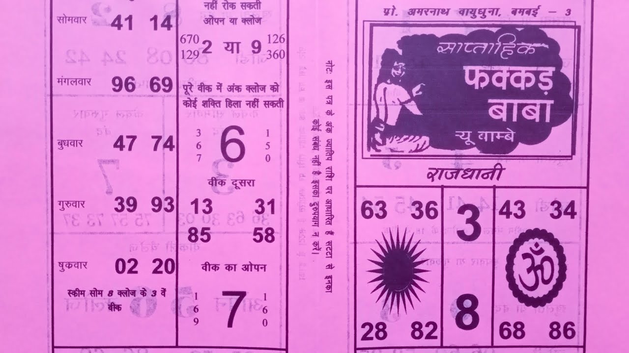Fakkad Baba Saptahik Chart | 17/02/2025 Se22/02/2025 || 17 february ...