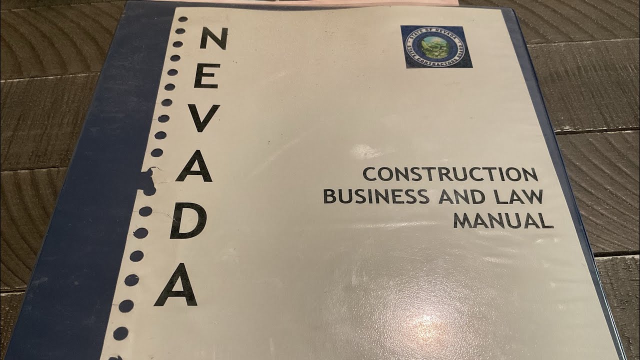 Chapter 5 of Nevada construction business and law manual - YouTube
