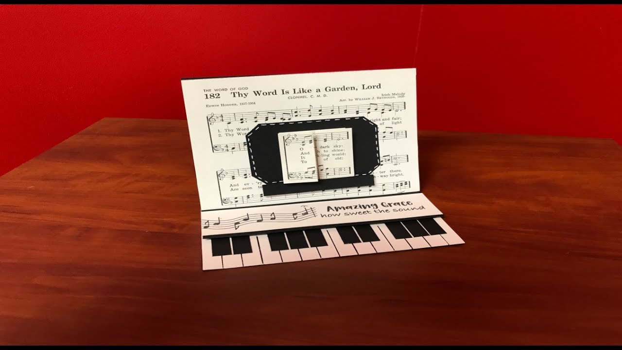 Piano Easel Card Tutorial - YouTube