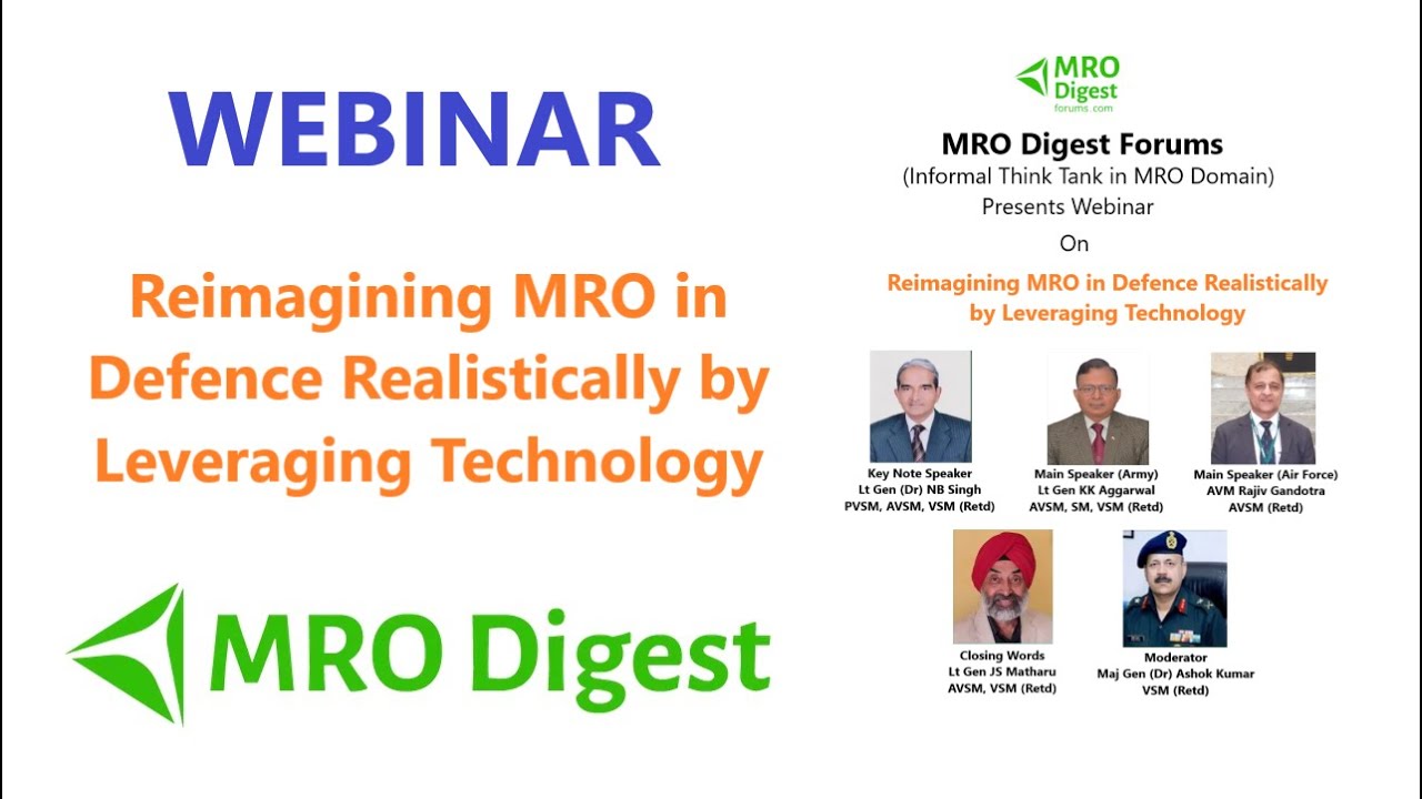 WEBINAR: Reimagining MRO in Defence Realistically by Leveraging ...