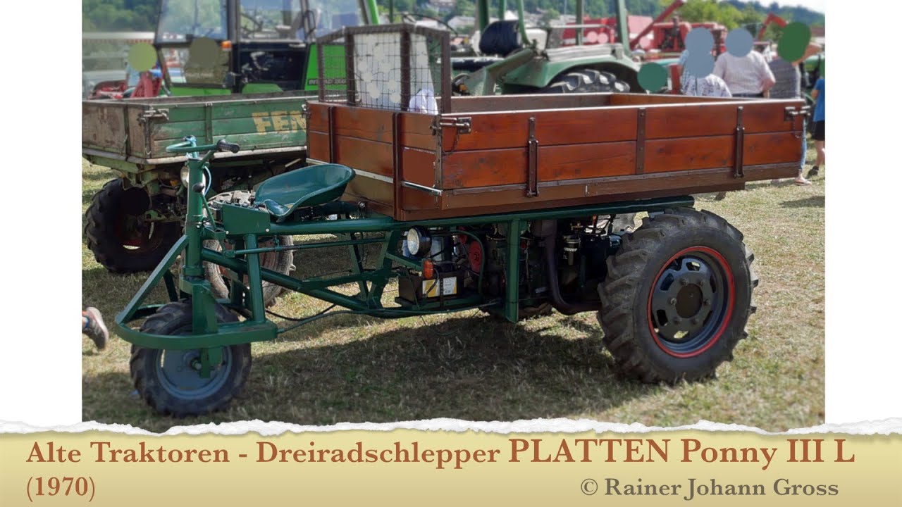 Alte Traktoren - Dreiradschlepper PLATTEN Ponny III L (1970) - YouTube