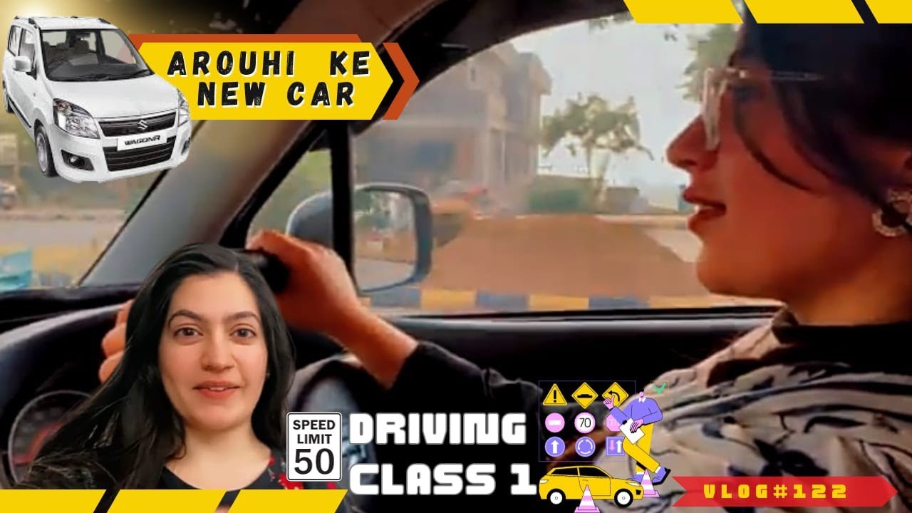 Ayn mjhse drive seekhain 😂 | Arouhi ki driving | Vlog # 122 - YouTube