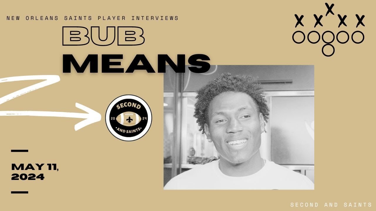 Bub Means Interview at Saints Rookie Minicamp - May 11, 2024 - YouTube