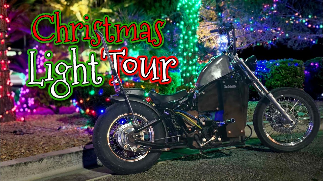 I Took The Electric Honda Chopper On A Christmas Light Tour - YouTube