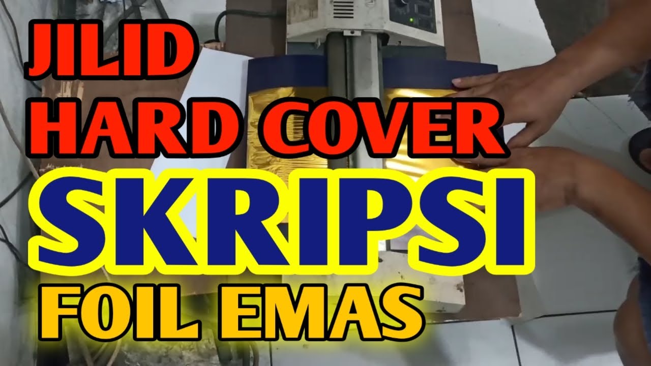 Jilid Hard Cover Skripsi Biru Dongker Foil Emas - YouTube