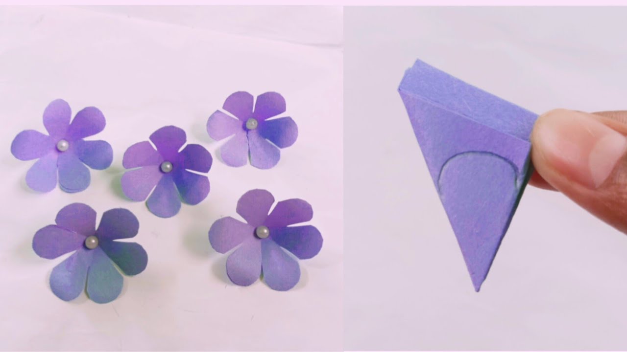 Very Easy Paper Flower Craft | Paper Flower Making Step By Step | Diy ...