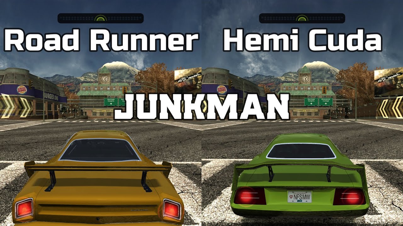 Plymouth Road Runner vs Plymouth Hemi Cuda - NFS MW Redux V3 - WHICH IS ...