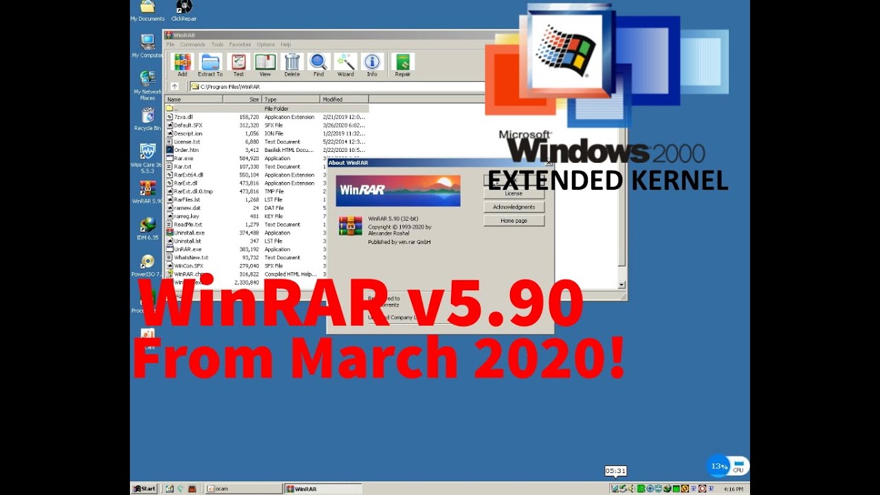 Some working software from 2017 - 2020 On Windows 2000 with extended ...