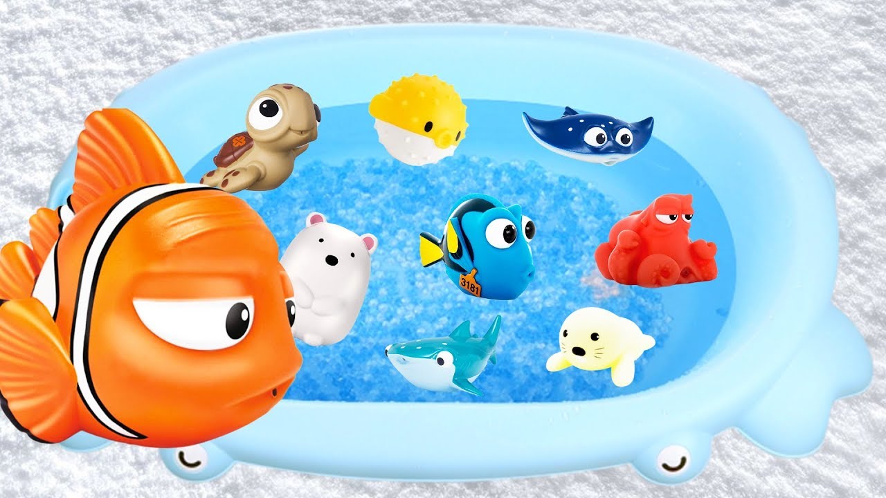Sea Animals for Kids - Learn Animal Names | Finding Nemo Toy | Lum Sum ...