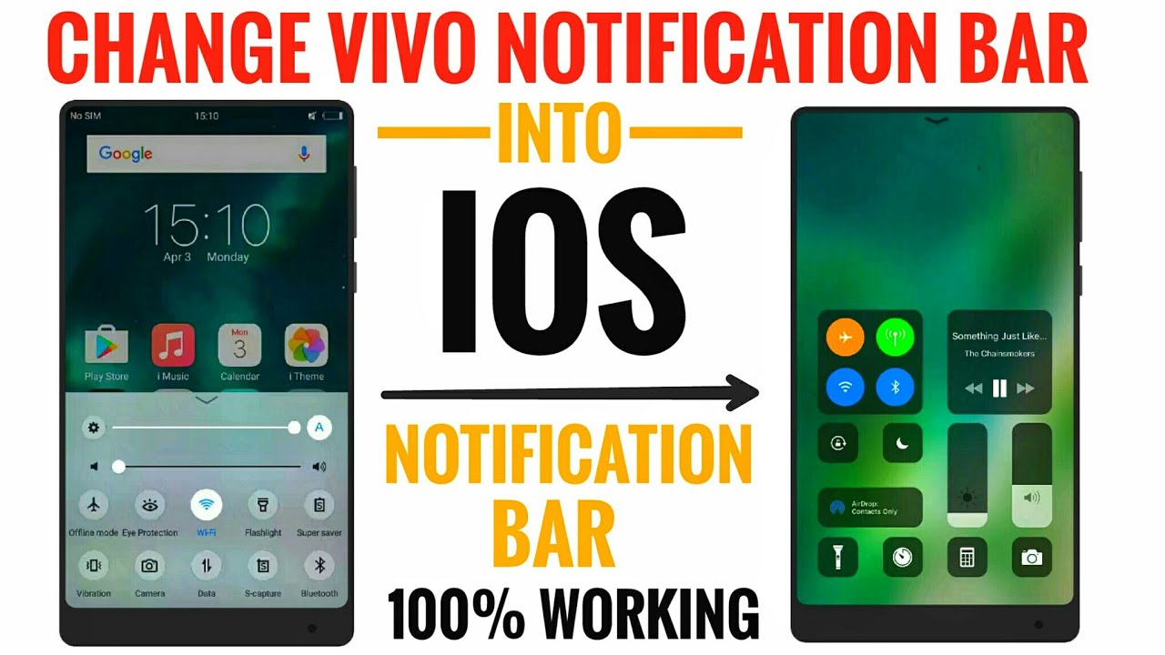 HOW TO CHANGE VIVO NOTIFICATION BAR INTO IOS NOTICATION BAR.UNBELIVABLE ...