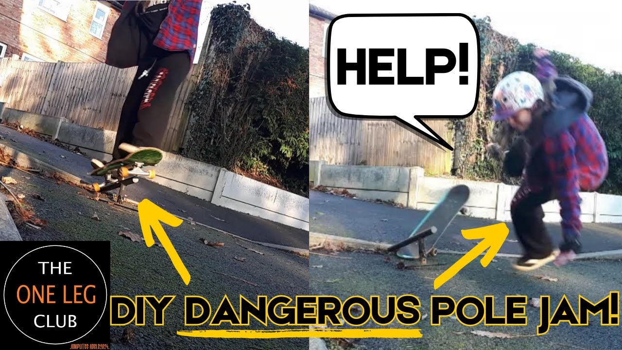 Amputee Vs Dangerous DIY pole jam! Reaching 600 subs TY SO MUCH FAM! # ...