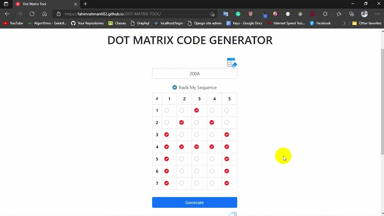 Code Generator For Dot Matrix - YouTube