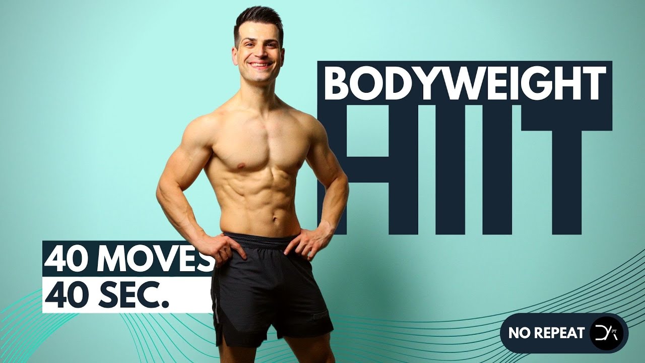 35 Min ESCALATE Bodyweight HIIT Workout | No Repeat ( Intense Full Body ...