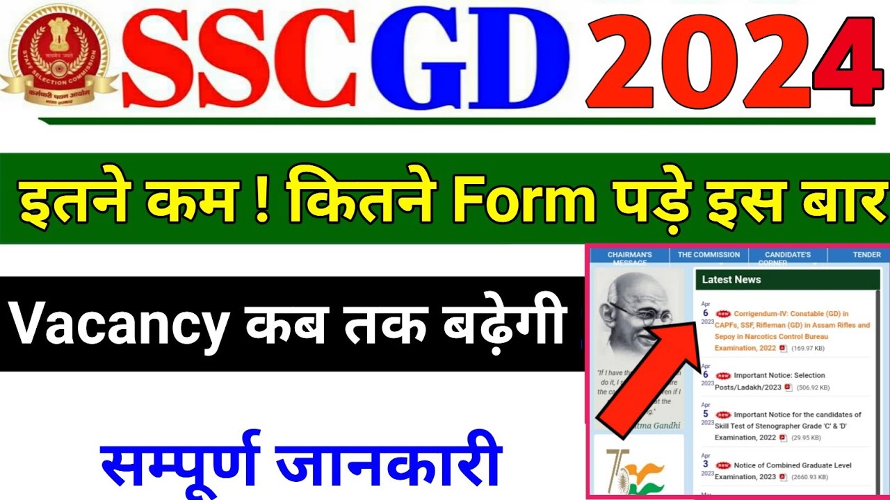 SSC GD Compitition 2024 | SSC GD Post wise cutoff 2023-24 | SSC GD ...