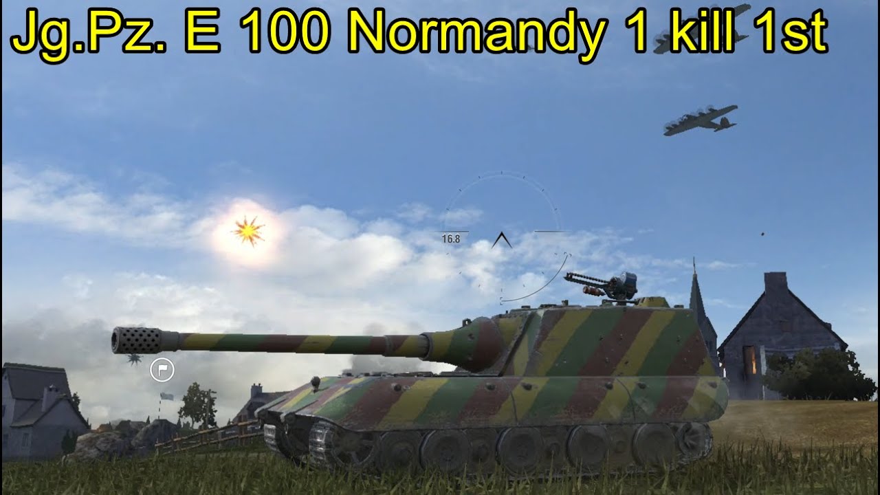 Jg.Pz. E 100 Normandy 1 kill 1st ╬ WoT Blitz Replays. - YouTube