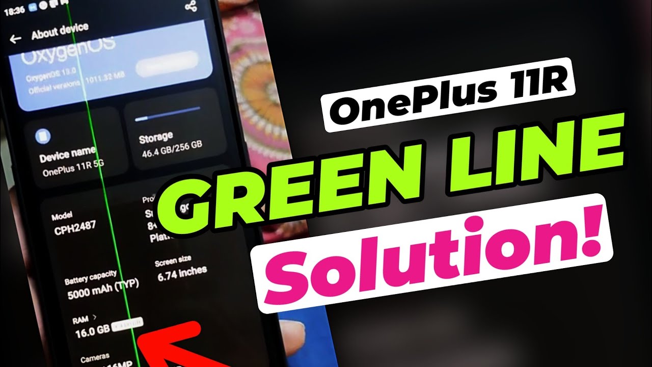 3 Solutions for OnePlus 11R Green Line Issue ! - YouTube